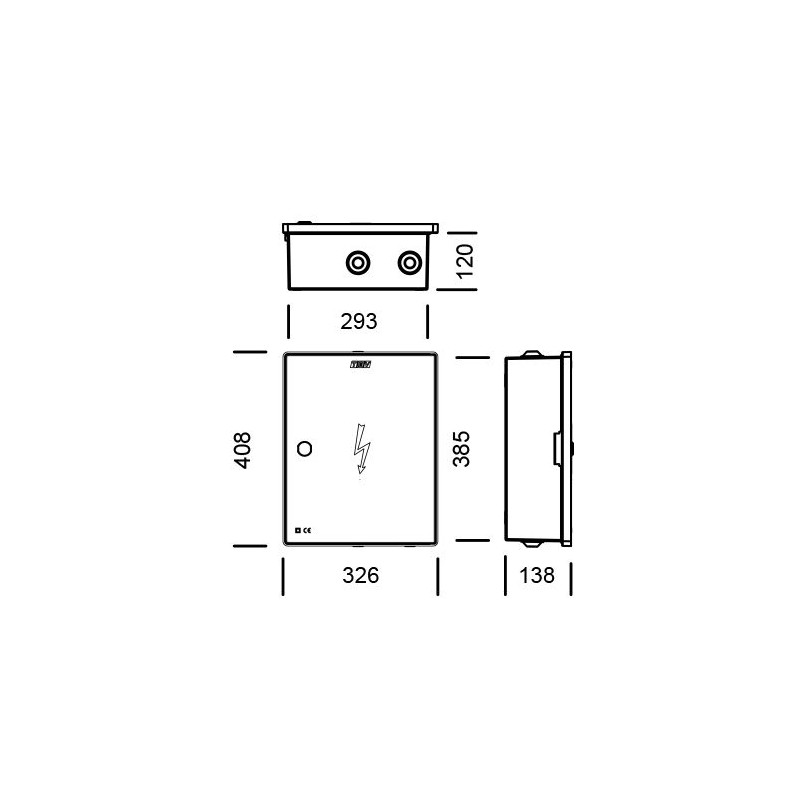 caixa portinhola fechadura blofer cinzenta materiais elétricos